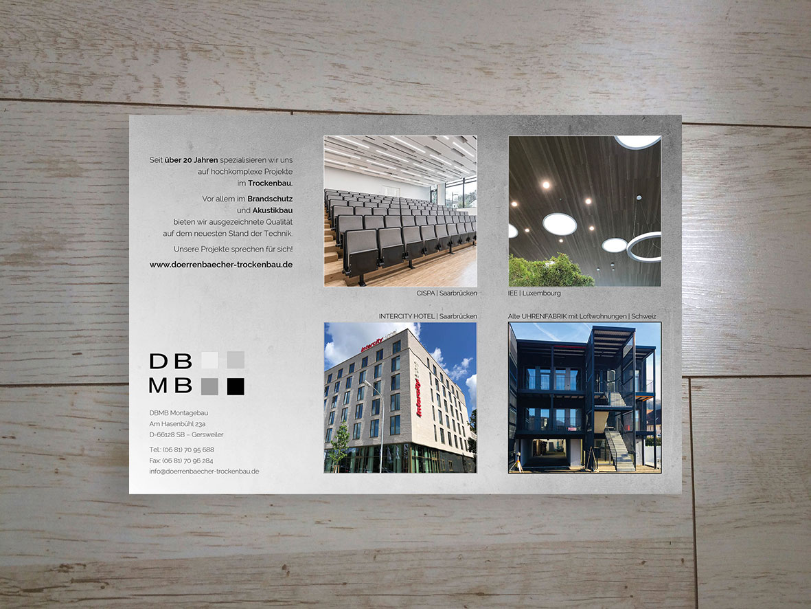 DBMB Montagebau – Print Design Saarland